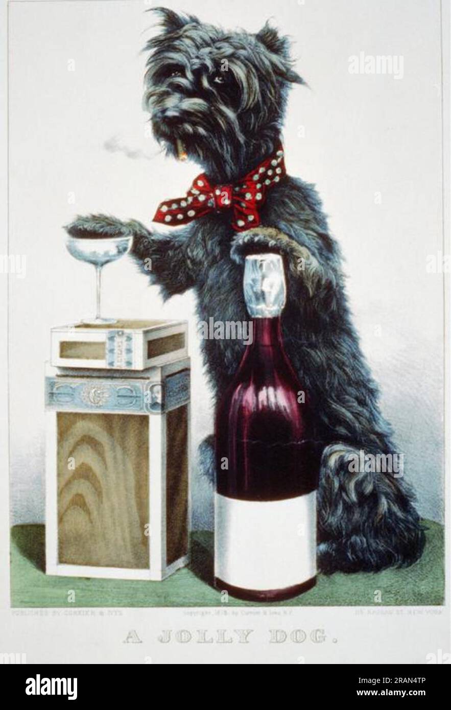 A jolly dog 1878 by Currier and Ives Stock Photo - Alamy