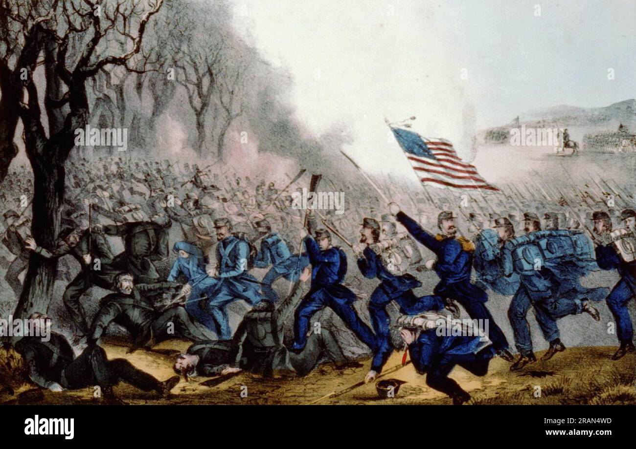 Battle of Mill Spring, Ky. Jan 19th 1862 1862 by Currier and Ives Stock ...