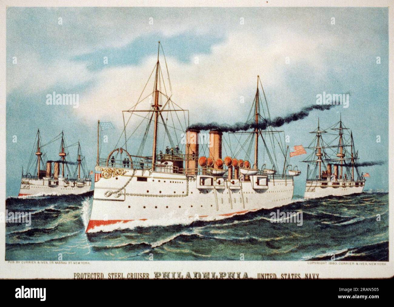Protected steel cruiser Philadelphia, United States Navy 1893 by ...