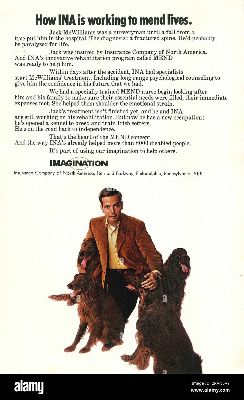 Imagination insurance - Insurance company of North America advert in a ...