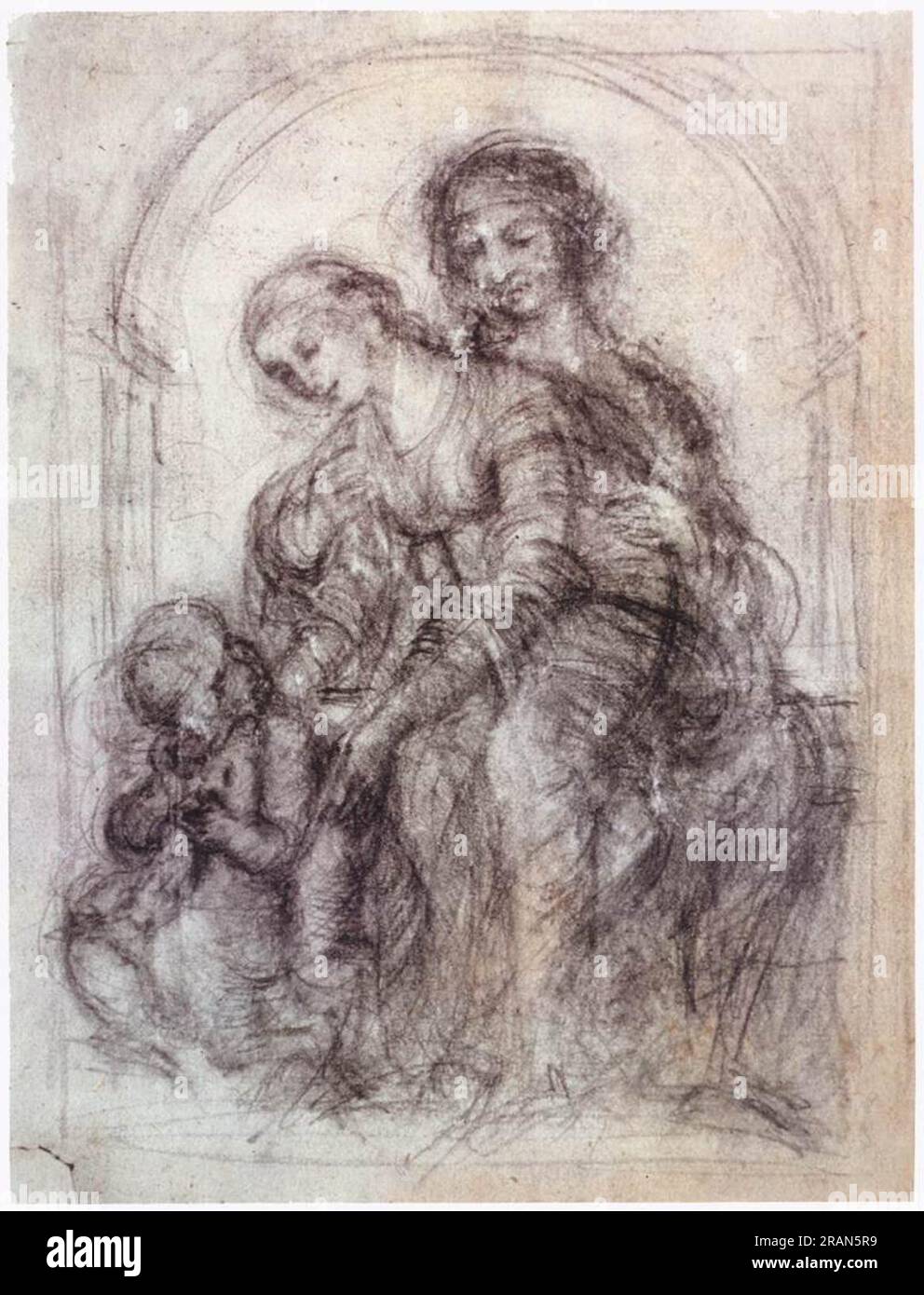 Study for St. Anne c.1501; Italy by Leonardo da Vinci Stock Photo - Alamy
