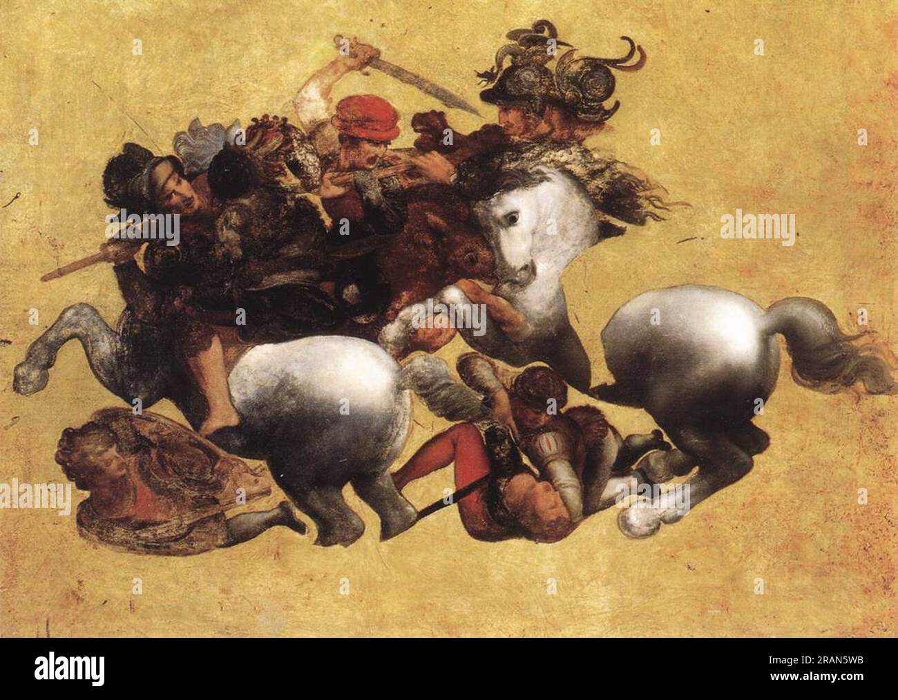 Battle of Anghiari c.1503 - c.1505; Florence, Italy by Leonardo da ...