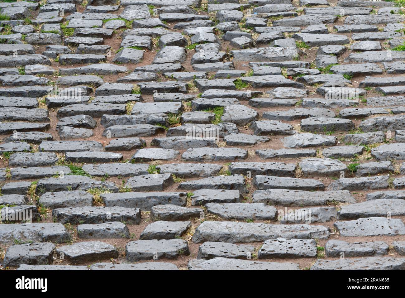ancient roman harbour street from the 3rd or 4th century AD in the old ...