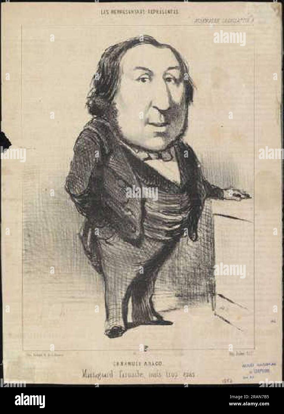 Emmanuel Arago by Honore Daumier Stock Photo - Alamy