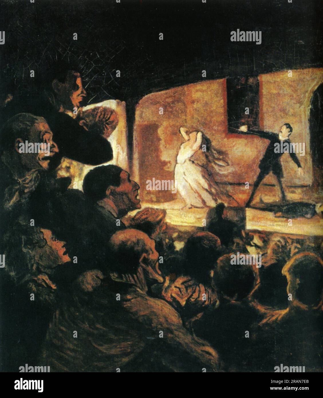 Theater by Honore Daumier Stock Photo - Alamy