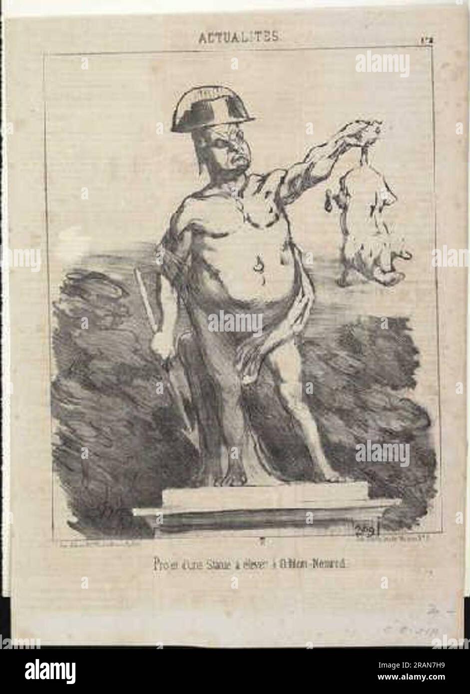 Project to raise a statue to Odilon Nimrod 1851 by Honore Daumier Stock ...