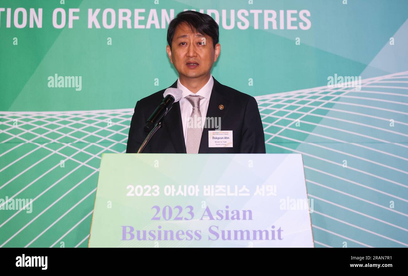05th July, 2023. Asian biz summit South Korean Trade Minister Ahn Duk ...