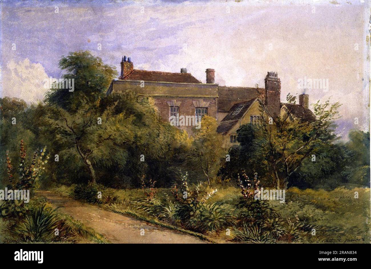 Greenfield House, Harorne by David Cox Stock Photo - Alamy