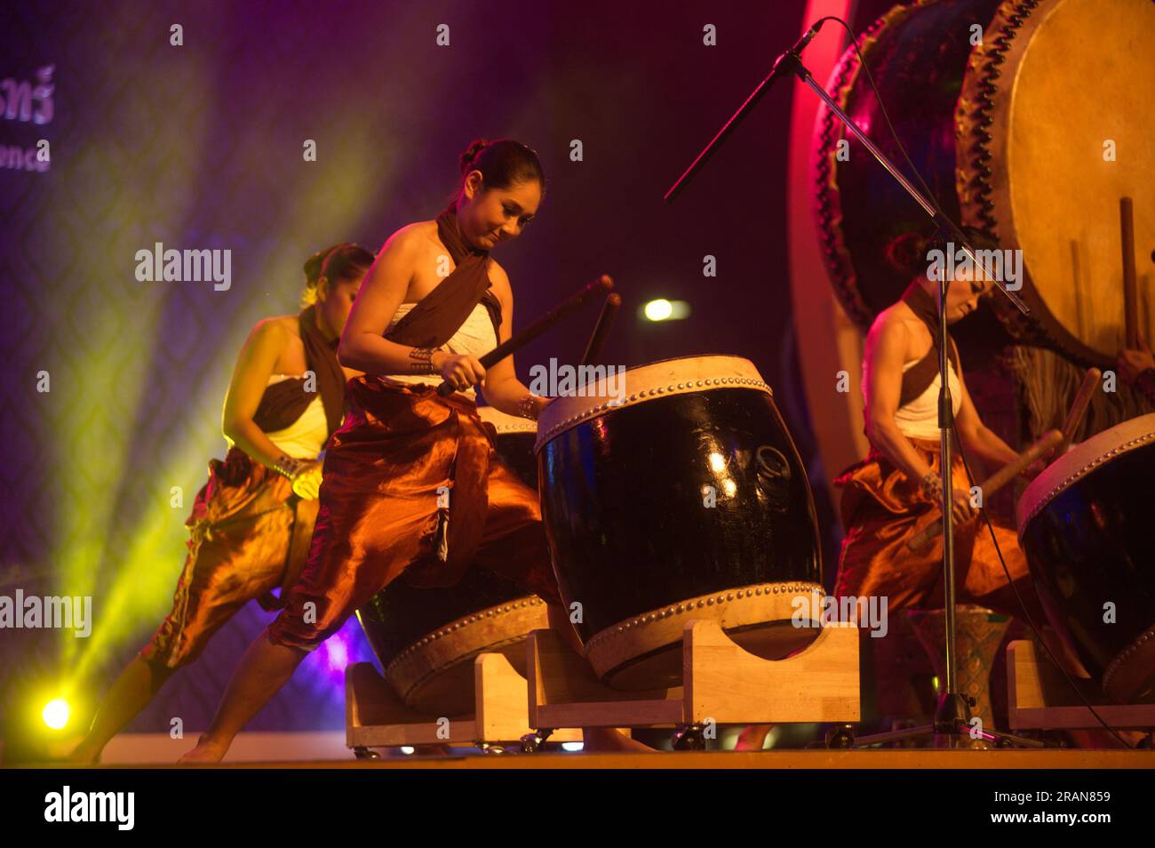 Drum performance is a traditional Thai performing art that represents ...