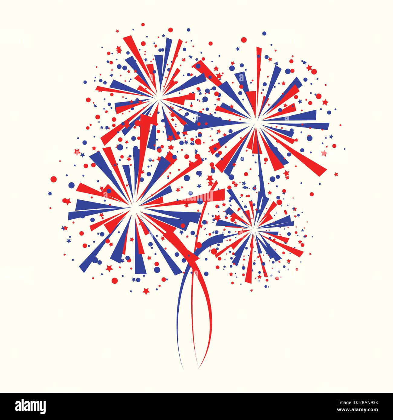 Background with fireworks red and blue Stock Vector Image & Art - Alamy