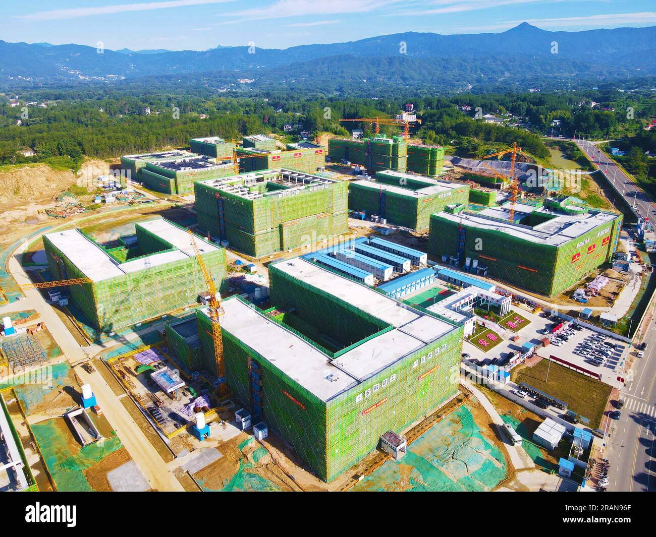 ANQING, CHINA - JULY 5, 2023 - Aerial photo shows the construction of ...