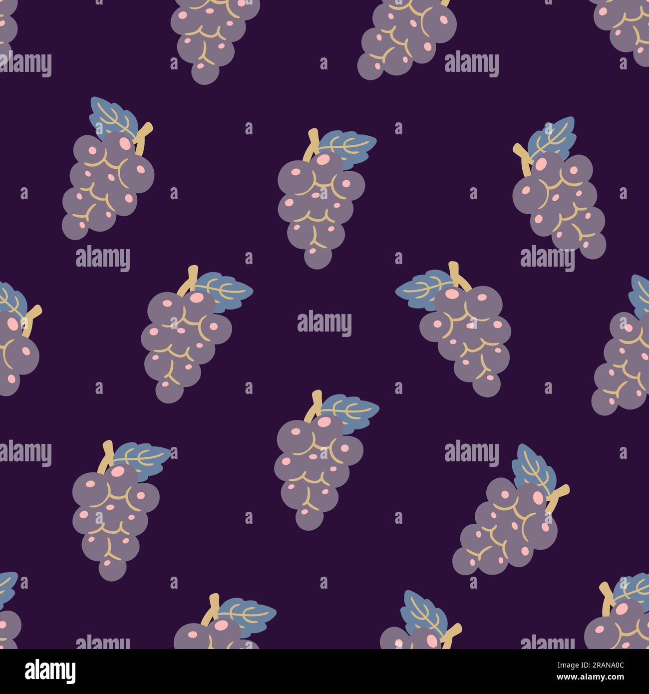 Simple Purple Grapes Fruit Pattern Vector Stock Vector Image & Art - Alamy