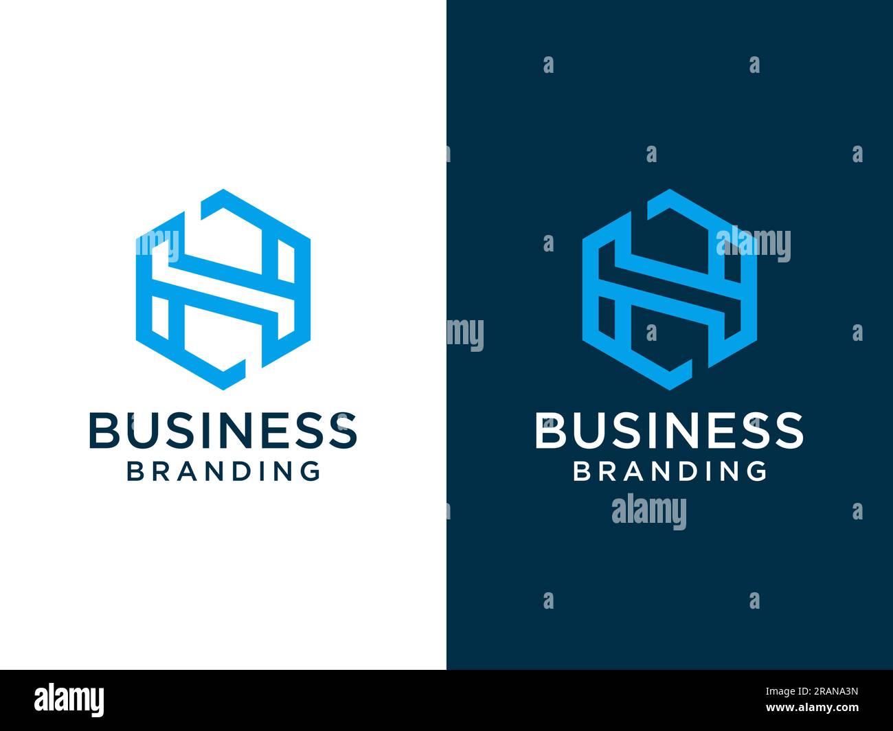 Abstract Initial Letter H Logo. Blue Geometric Shape Origami Style ...