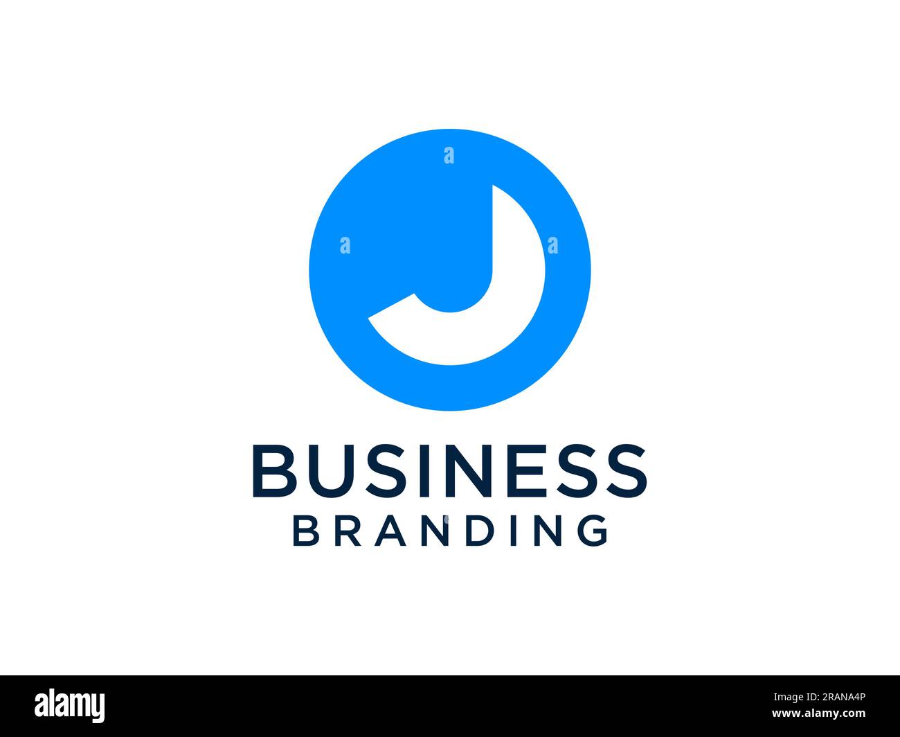 Abstract Initial Letter J Logo. Blue Cut Style isolated on White ...