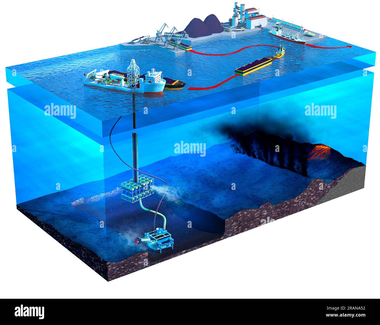 Deep sea mining operation, illustration Stock Photo - Alamy Deep sea mining operation, illustration Stock Photo - Alamy