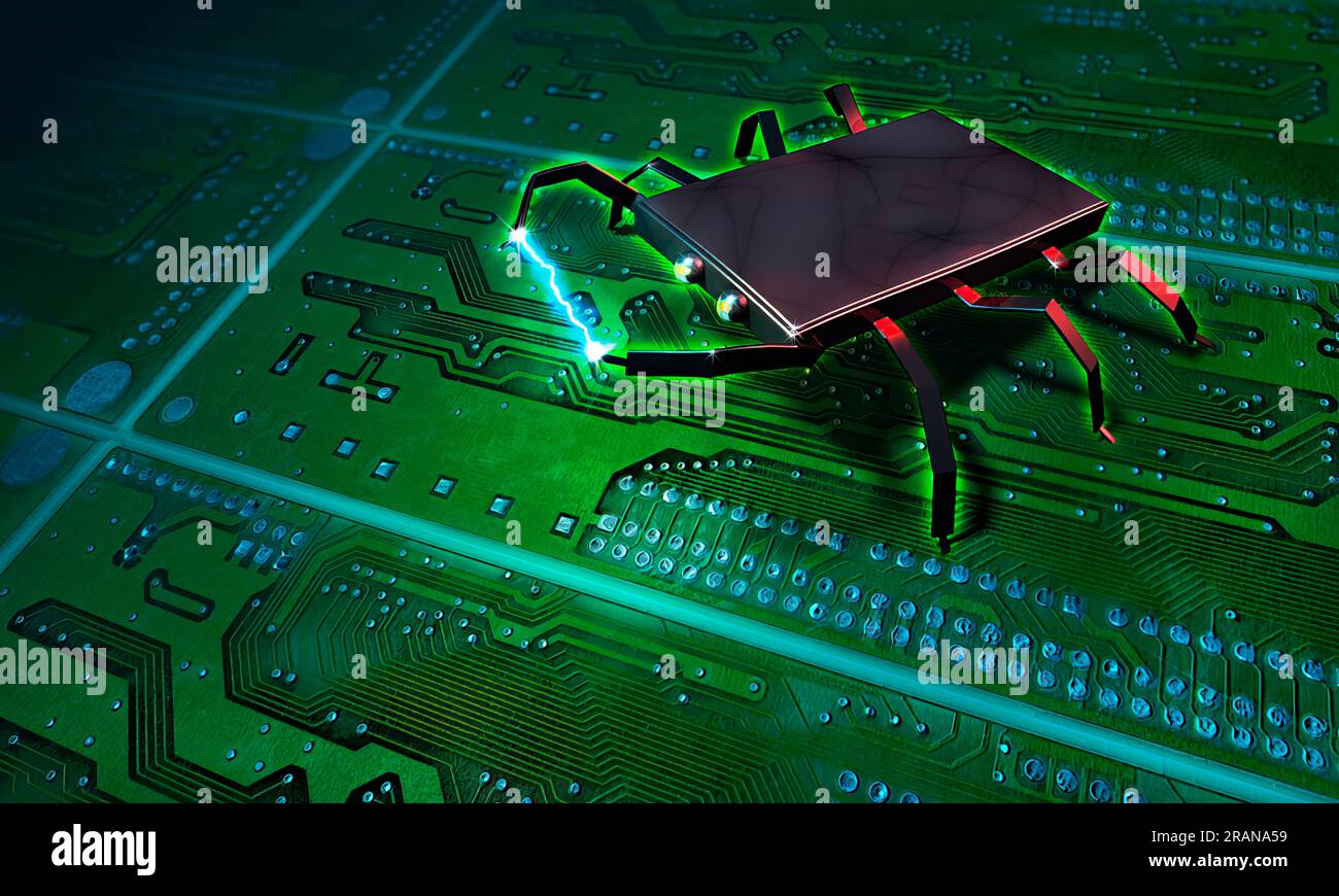 Computer bug, conceptual illustration Stock Photo - Alamy