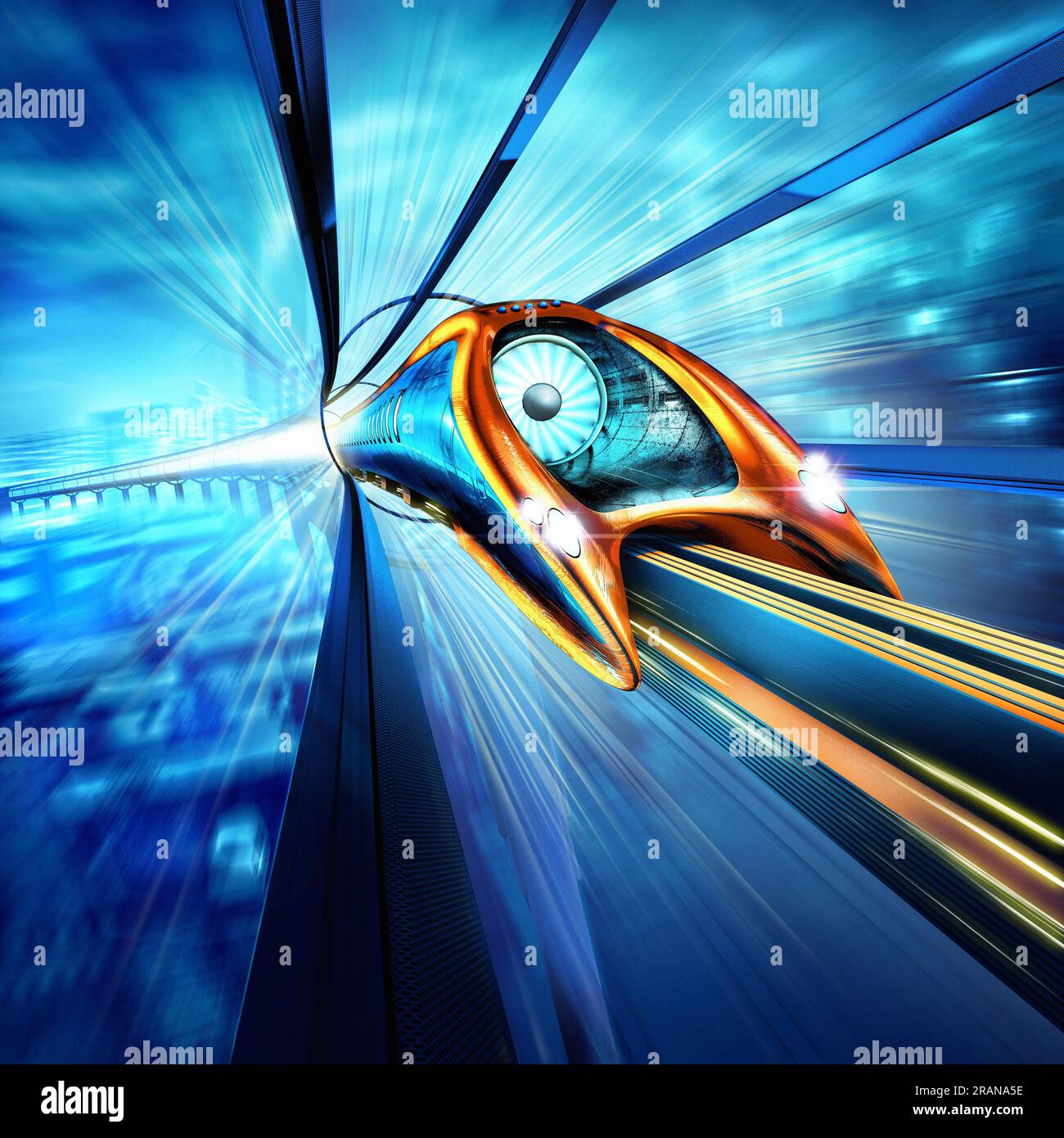 Hyperloop transport, illustration Stock Photo - Alamy