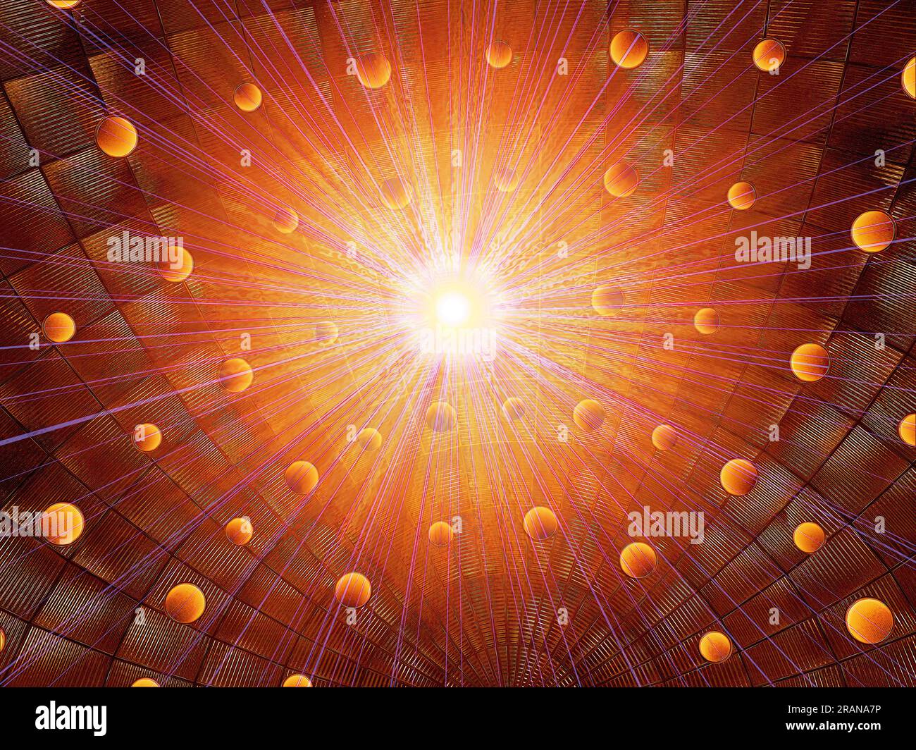Nuclear fusion in the Sun, conceptual illustration Stock Photo - Alamy