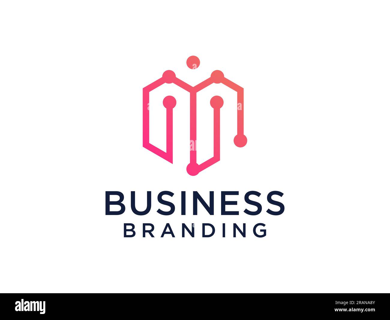 Abstract Geometric Letter M Logo Concept Design Template Element. Flat ...