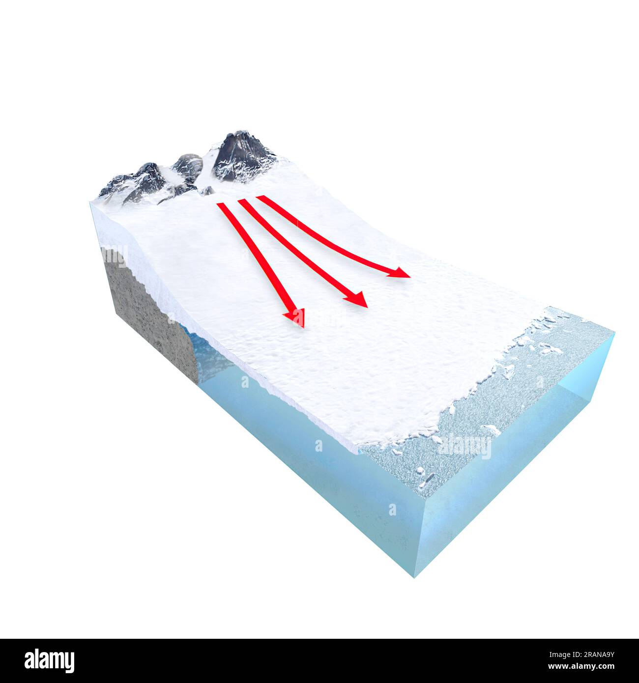 Antarctic ice shelf, illustration Stock Photo - Alamy