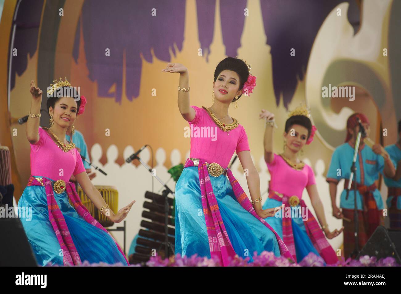 Unidentified of beautiful dancers perform a tourist show. At the Thai ...