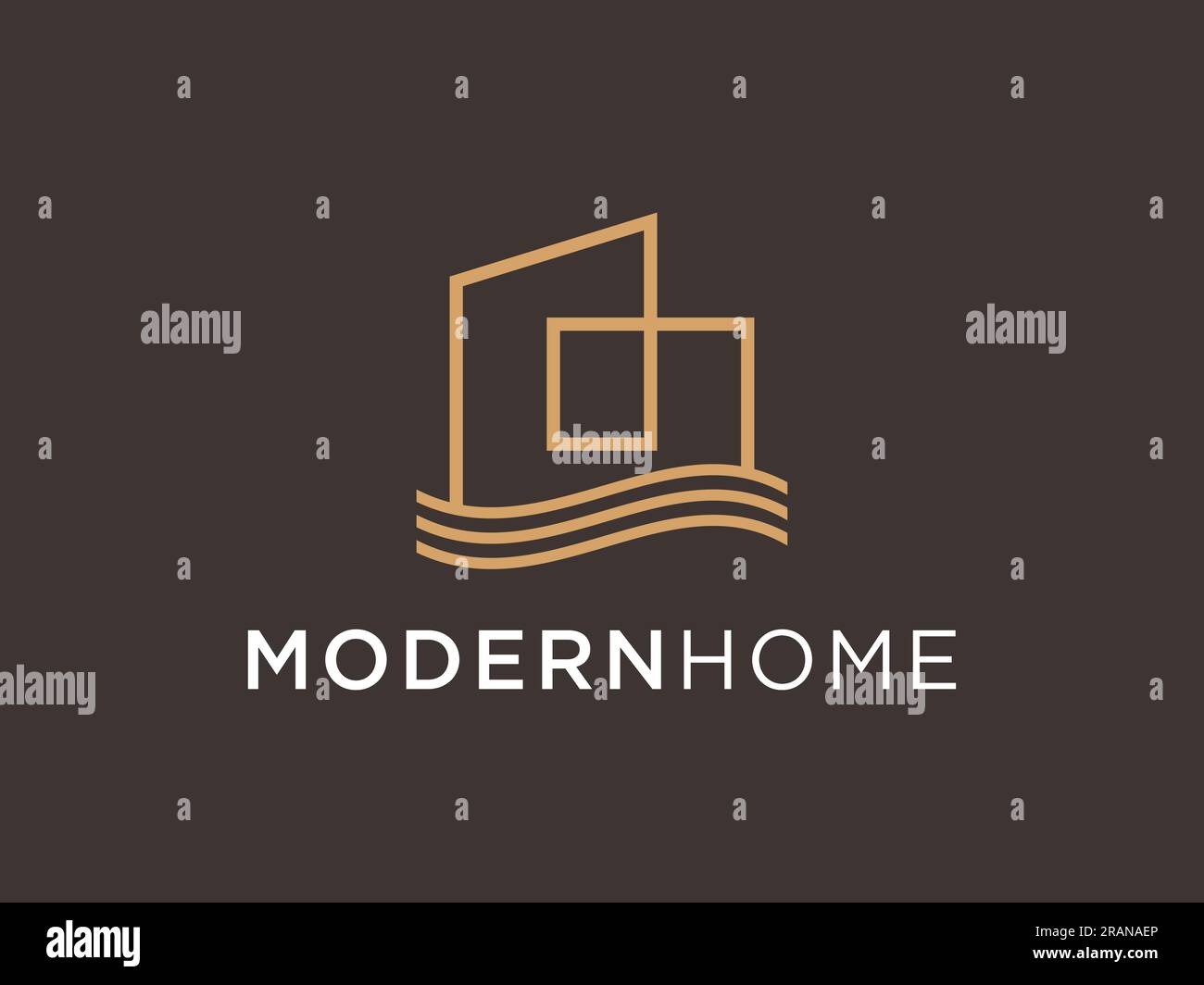 Simple modern building architecture logo design with line art ...