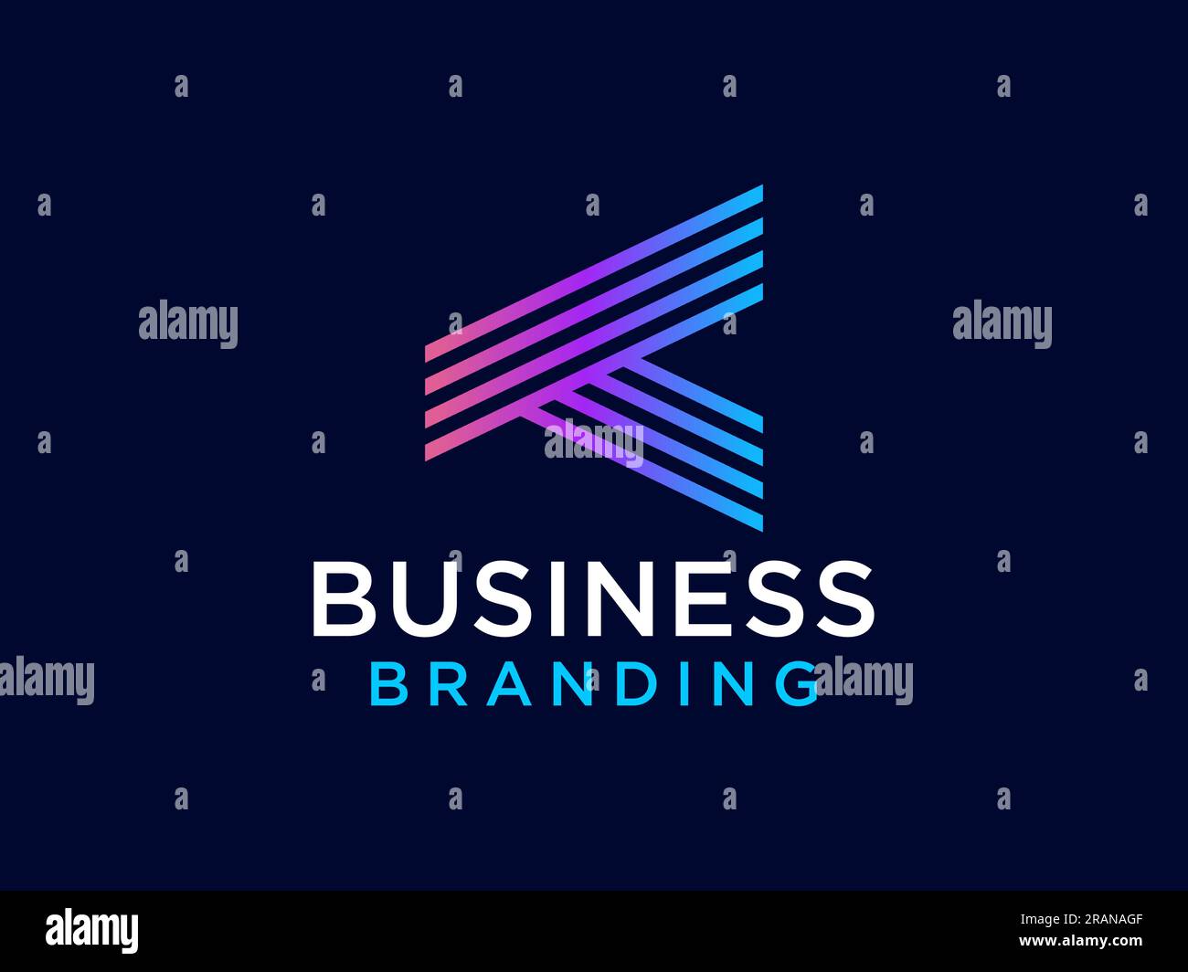 Abstract Initial Letter K Logo. Red Blue Gradient Geometric Arrow ...