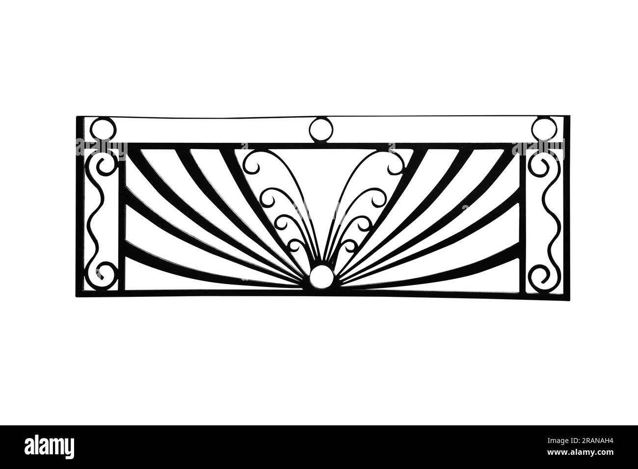 Black metal railing Cut Out Stock Images & Pictures - Alamy