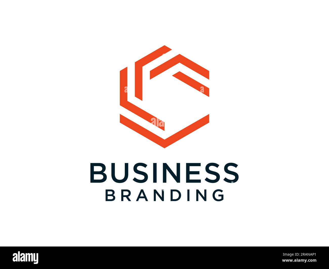 Abstract Initial Letter C Logo. Orange Line Style isolated on White ...