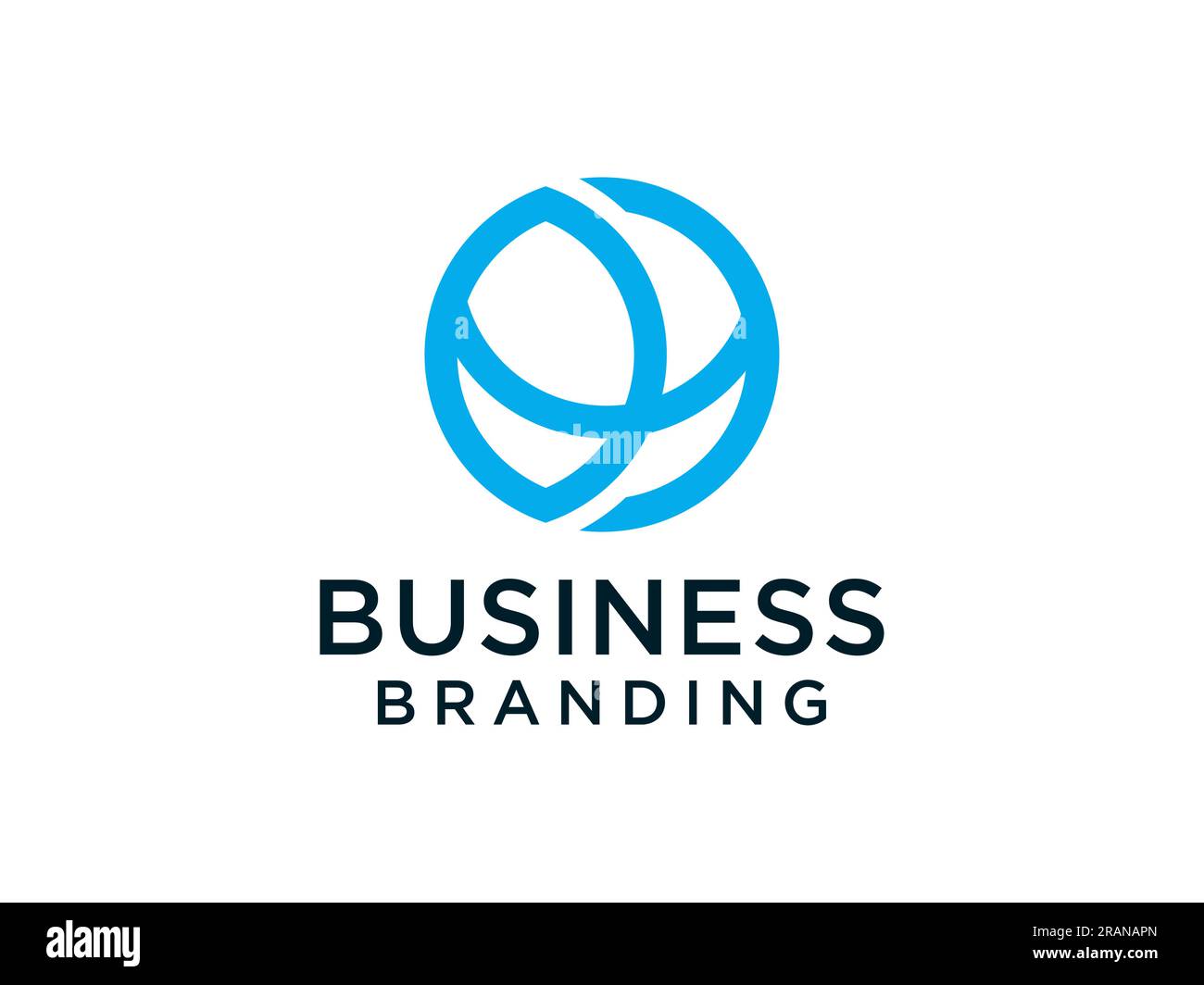 Abstract Initial Letter O Logo. Blue Circular Waves Style. Usable for ...