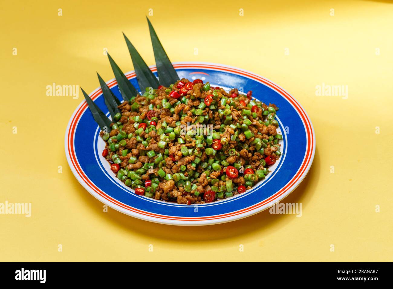 Pad Gaprao (Pad Kra Pao) Holy Basil Chicken Stir Fry. Phat kaphrao ...