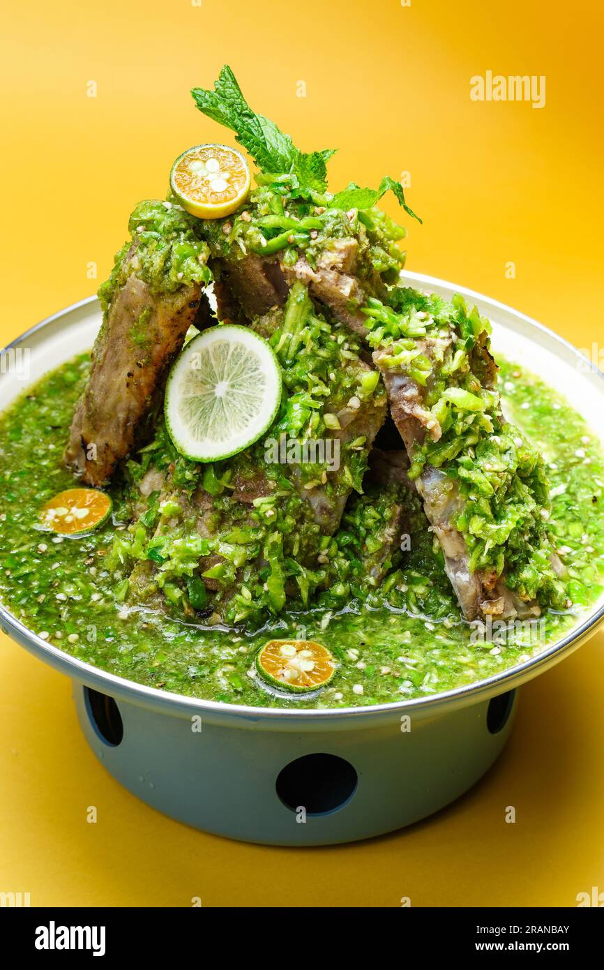 Thai grilled volcano spare ribs, laeng saeb,Laeng Saeb Mountain Of Rib ...