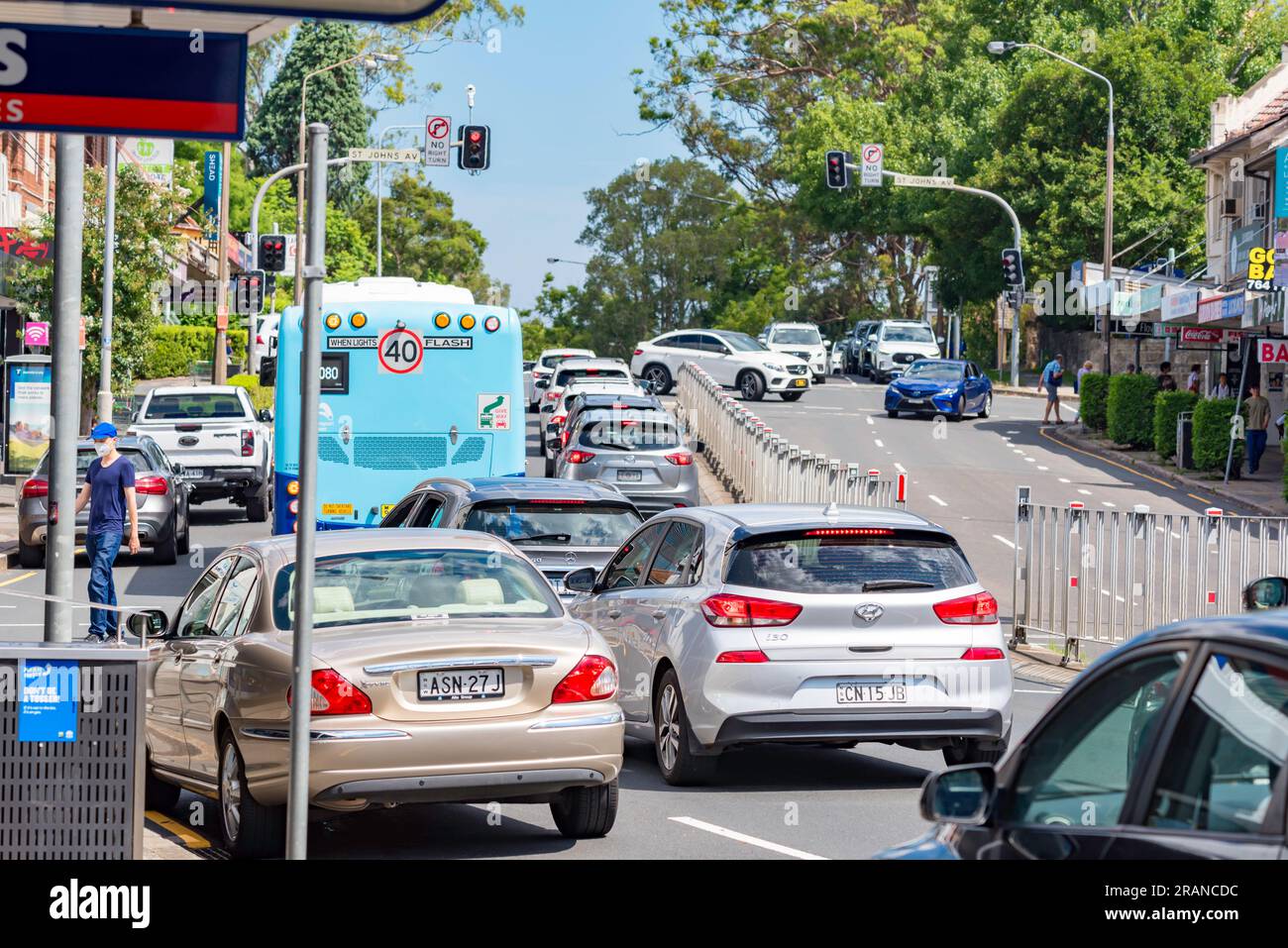 Looking south on the Pacific Highway at Gordon on Sydney Australia's ...