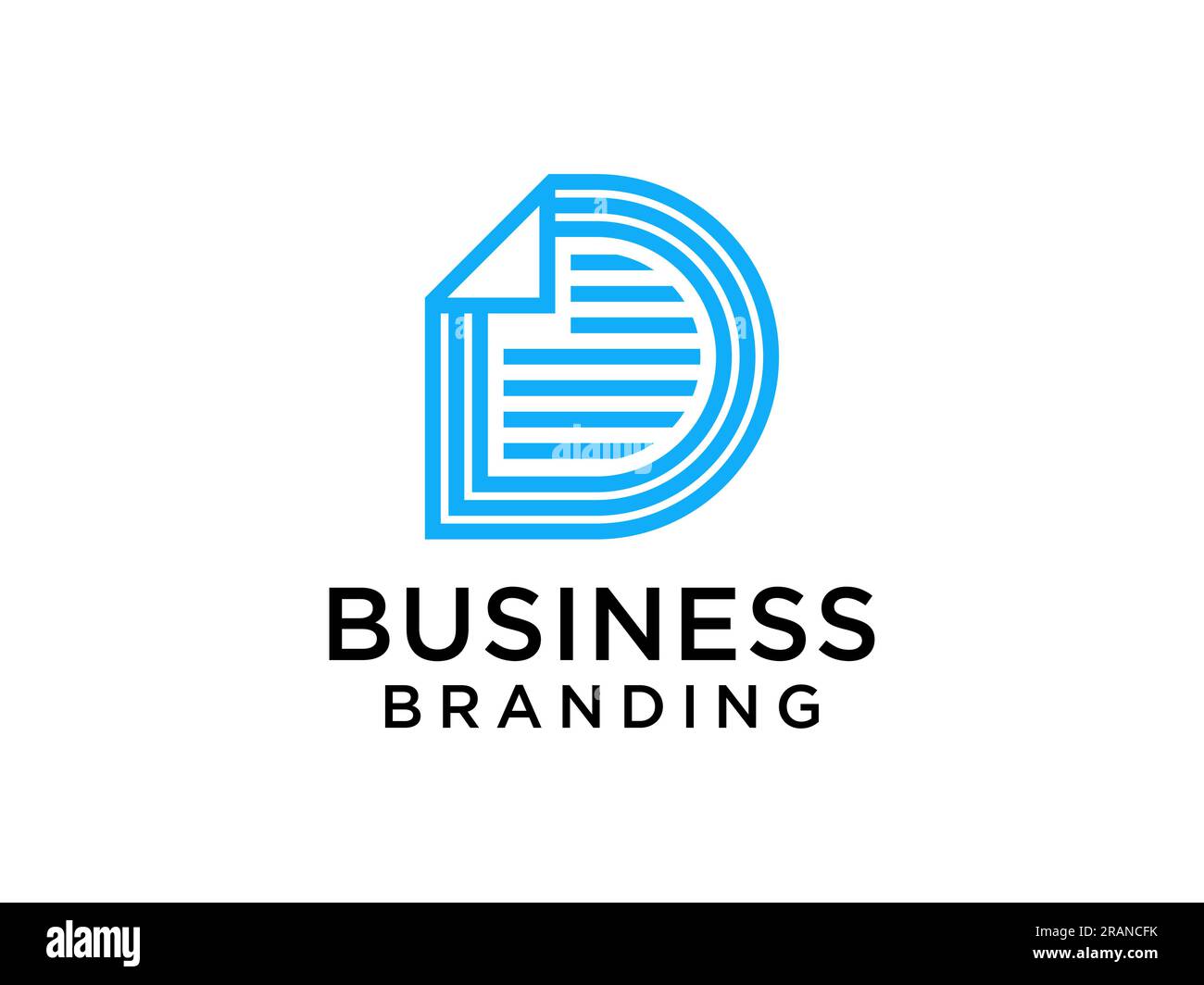 Blue Initial Letter D Logo Concept Design Template Element isolated on ...