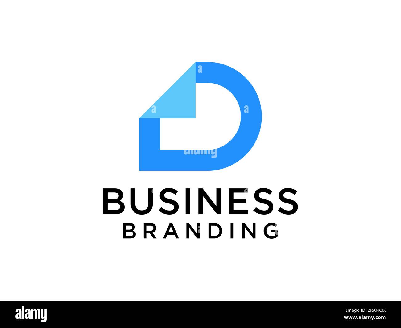 Blue Initial Letter D Logo Concept Design Template Element isolated on ...