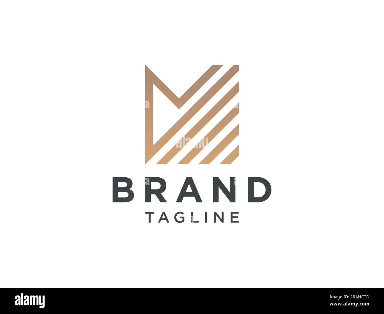 Abstract Letter M Logo Geometric Triangle. Flat Vector Logo Design ...