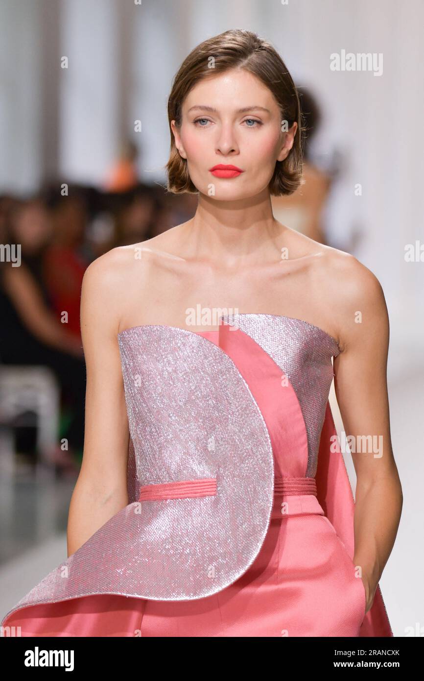 Paris, France. 04th July, 2023. A model walks the runway at the Rami Al ...