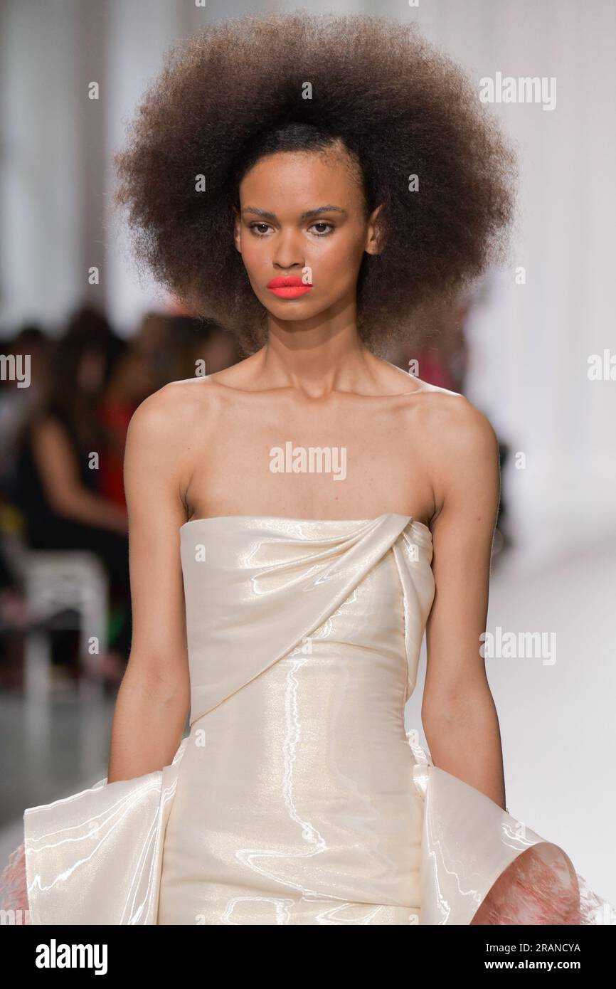 Paris, France. 04th July, 2023. A model walks the runway at the Rami Al ...