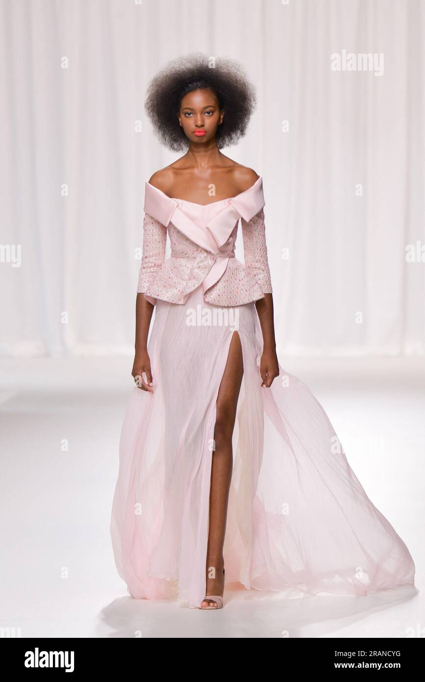 Paris, France. 04th July, 2023. A model walks the runway at the Rami Al ...