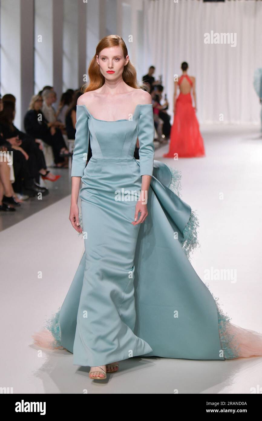 Paris, France. 04th July, 2023. A model walks the runway at the Rami Al ...