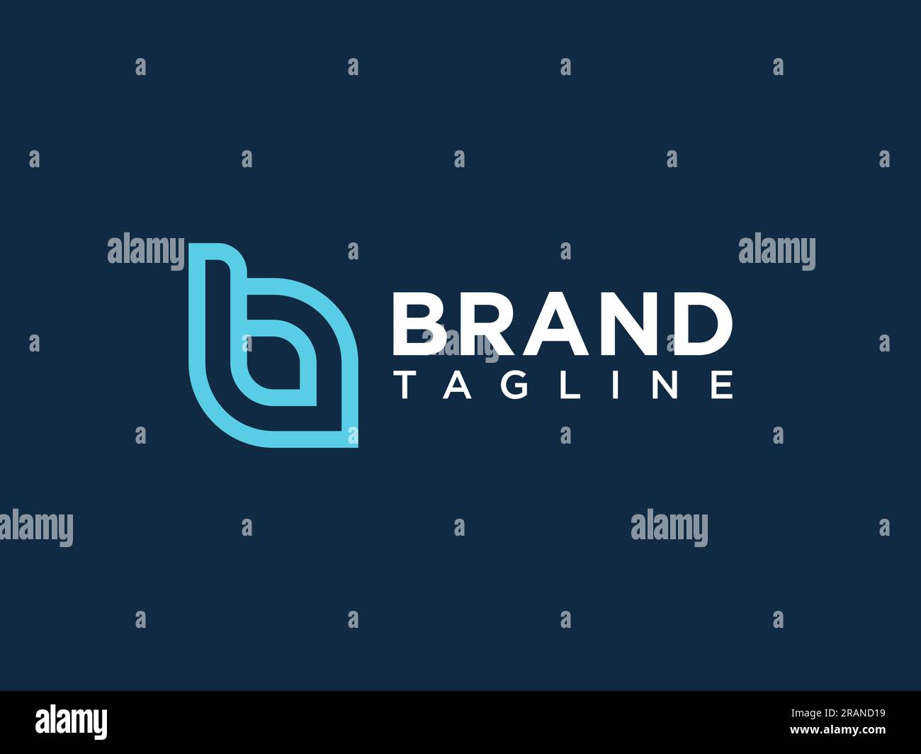 Abstract Initial Letter B Logo. Flat Vector Logo Design Template Element Stock Vector Image ...