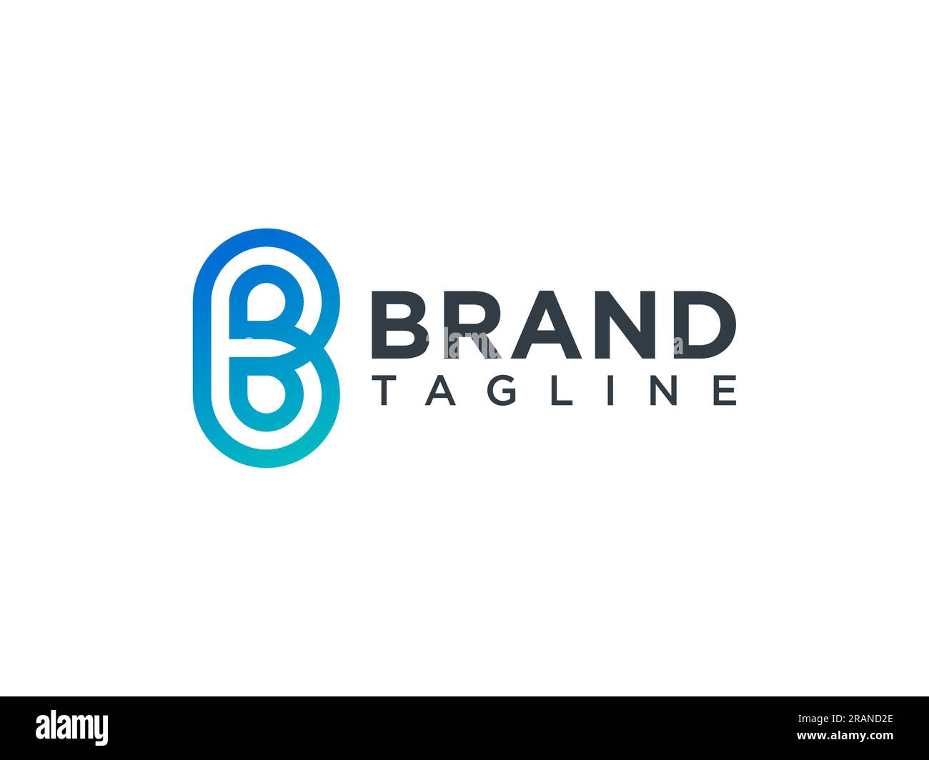 Abstract Initial Letter B Logo. Flat Vector Logo Design Template Element Stock Vector Image ...