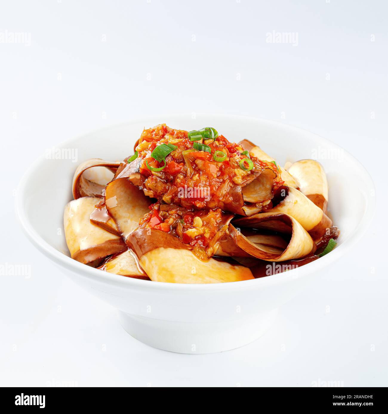 spicy Dougan, dried tofu, Isolated on White Background Stock Photo - Alamy