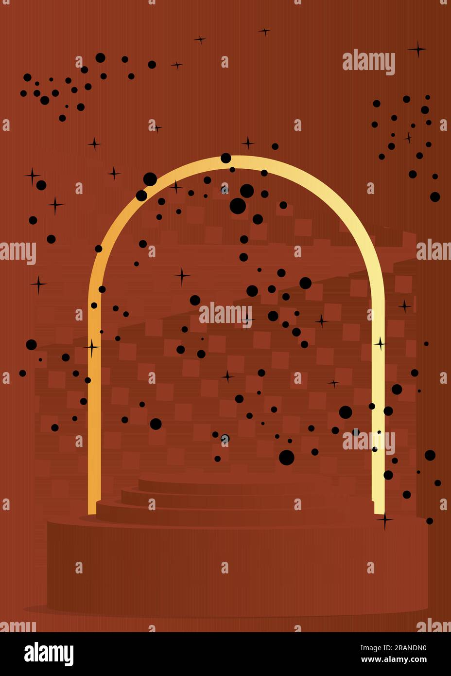 Black minimal pedestal gold Stock Vector Images - Alamy