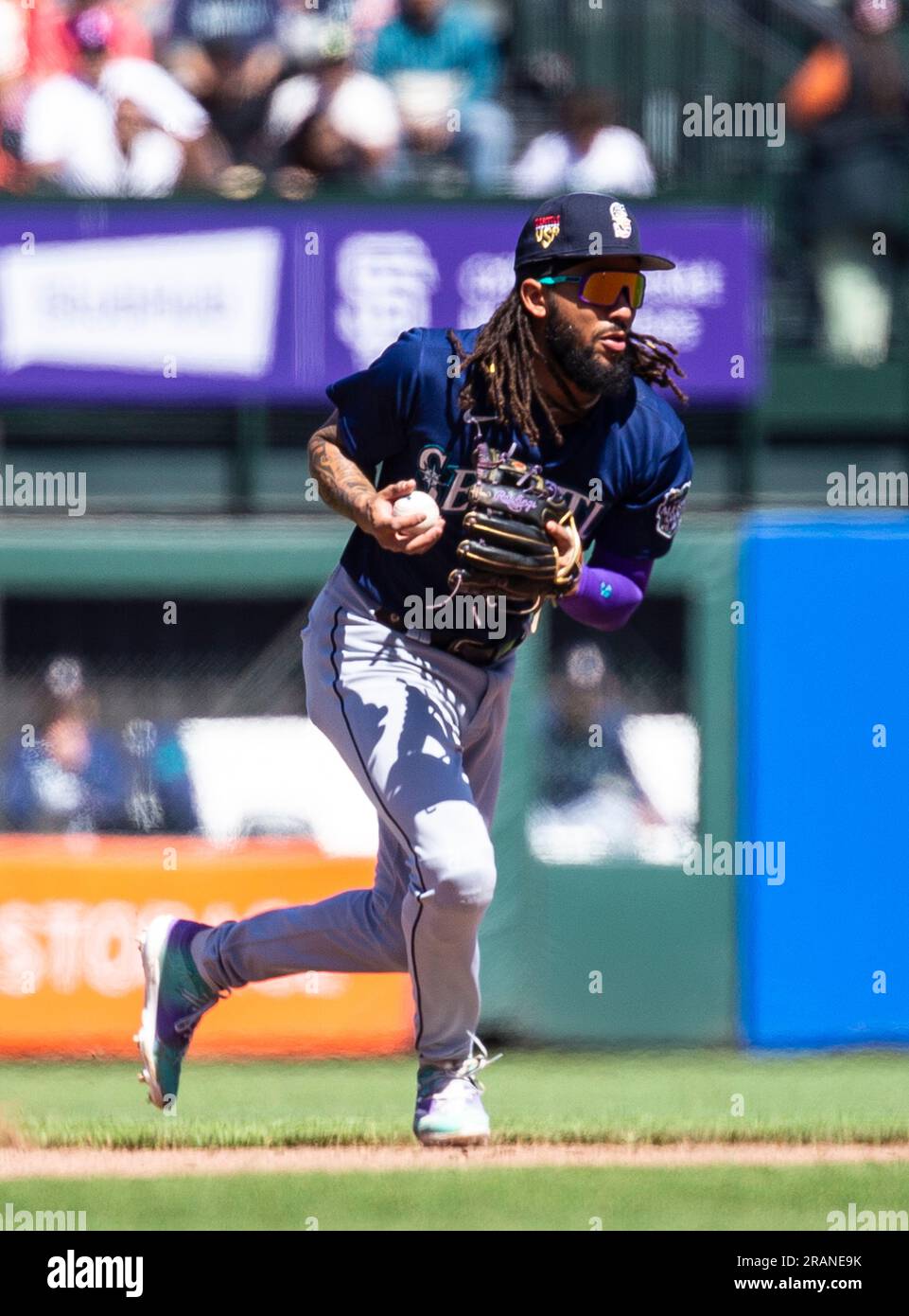 July 04 2023 San Francisco CA, U.S.A. Seattle shortstop J.P. Crawford ...