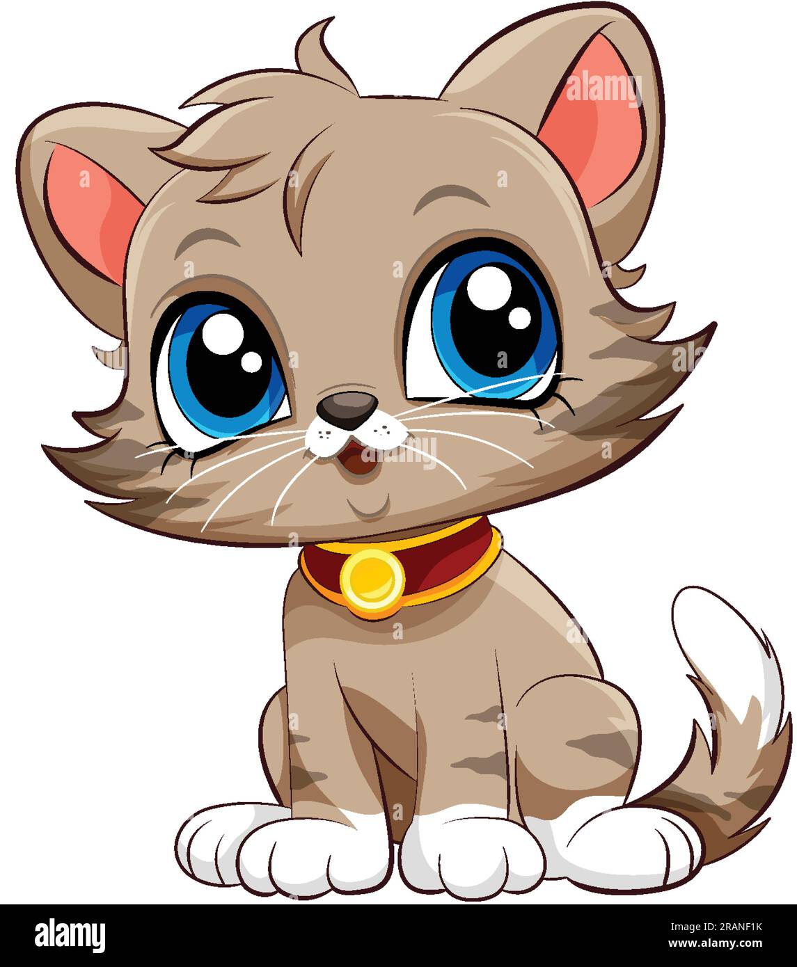 Adorable Cat Cartoon Character illustration Stock Vector Image & Art ...
