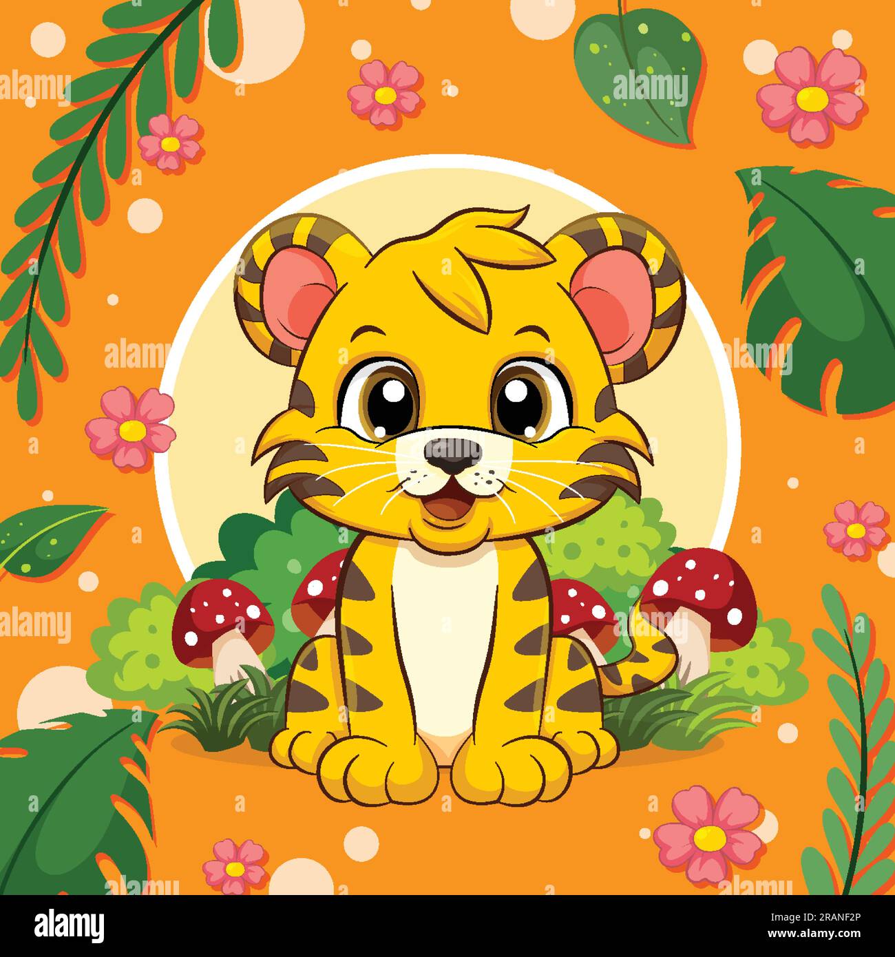 Baby Tiger Cartoon Character illustration Stock Vector Image & Art - Alamy