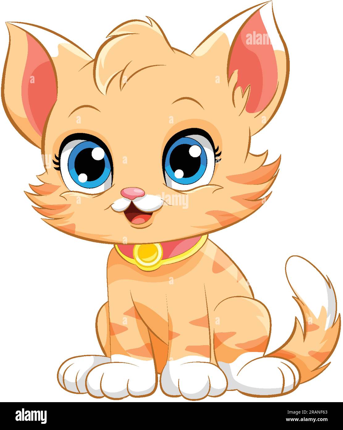 Little Cute Cat Cartoon Character illustration Stock Vector Image & Art ...