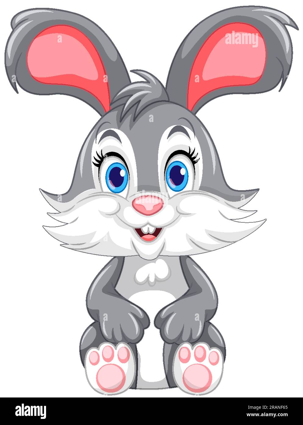 Cute Rabbit Cartoon Character Vector illustration Stock Vector Image ...