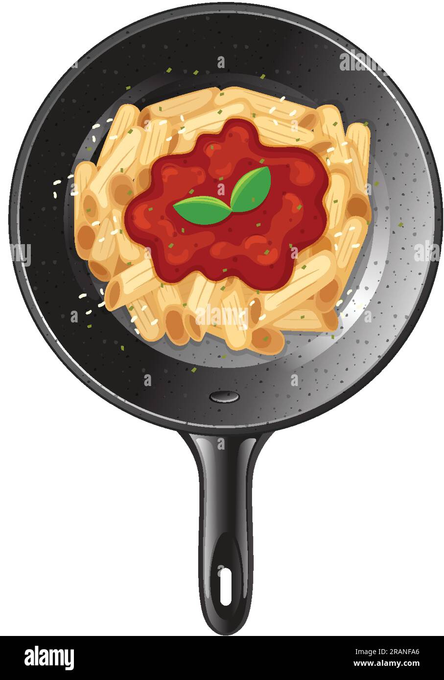 Penne pasta bolognese in a pan illustration Stock Vector Image & Art ...